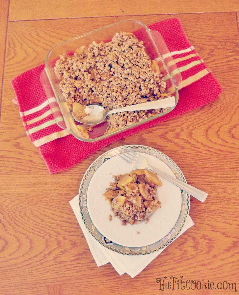 Healthy Gluten Free Maple Apple Crisp - The Fit Cookie