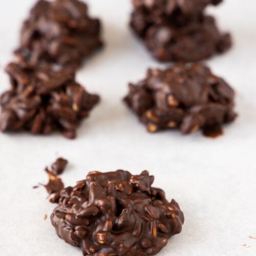 Dairy Free Chocolate Cherry Clusters (Peanut Free) • The Fit Cookie
