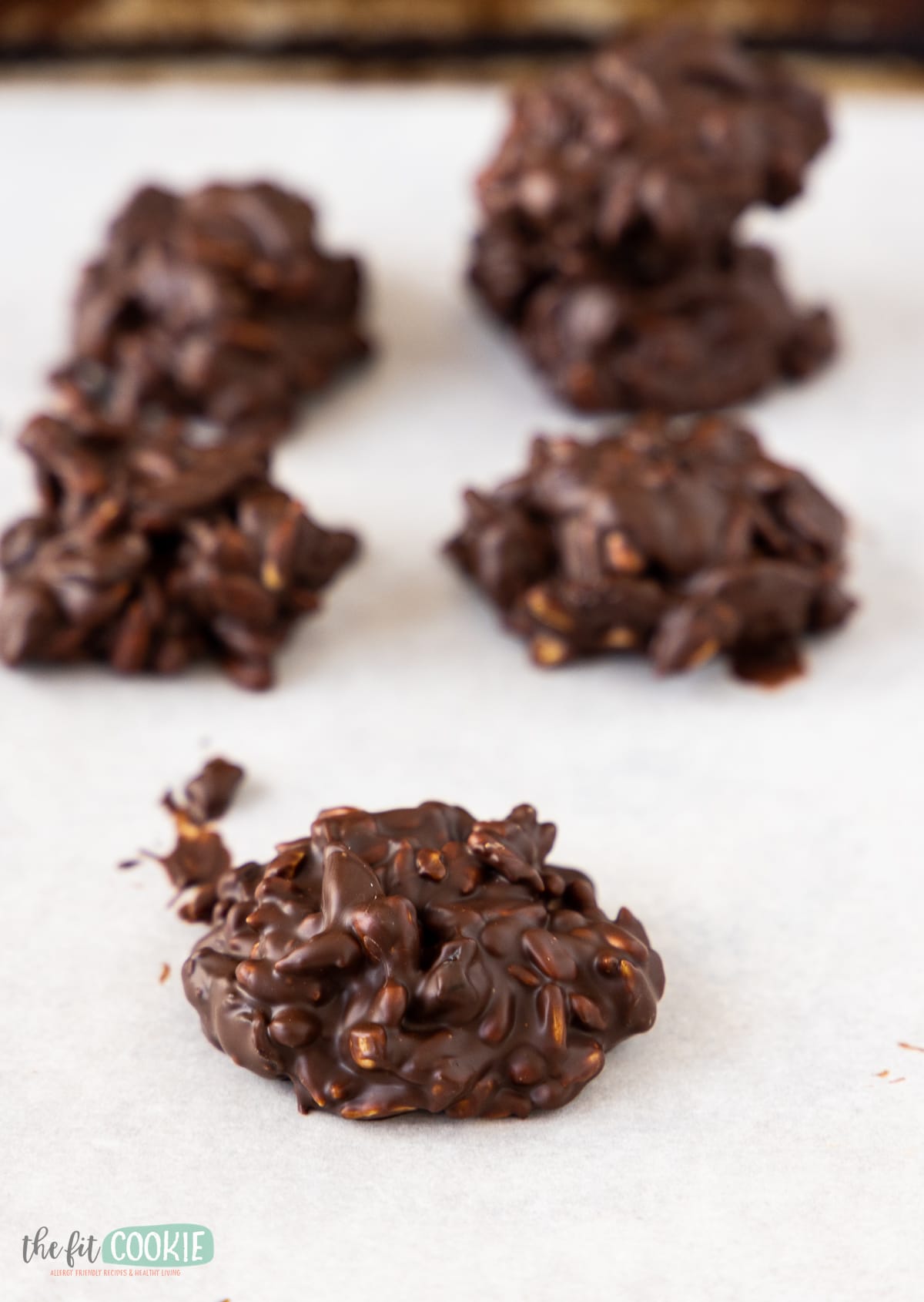 Dairy Free Chocolate Cherry Clusters (Peanut Free) • The Fit Cookie