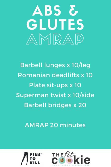 20 Minute Abs and Glutes AMRAP Workout • The Fit Cookie