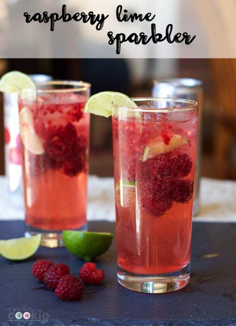 Raspberry Lime Sparkling Mocktail (Low Carb) • The Fit Cookie