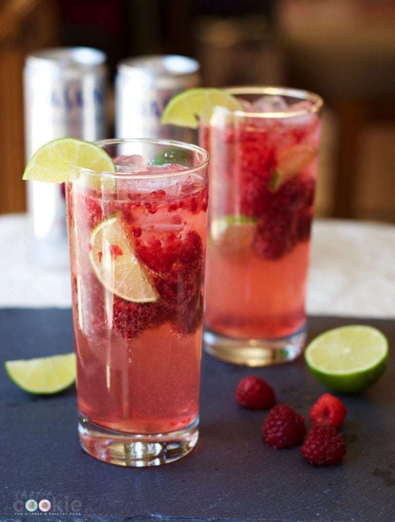 Raspberry Lime Sparkling Mocktail (Low Carb) • The Fit Cookie