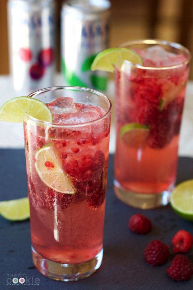 Raspberry Lime Sparkling Mocktail (Low Carb) • The Fit Cookie