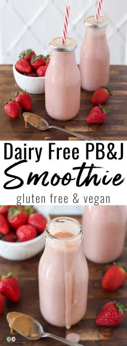 Dairy Free PB&J Smoothie (Grain Free & Vegan) • The Fit Cookie