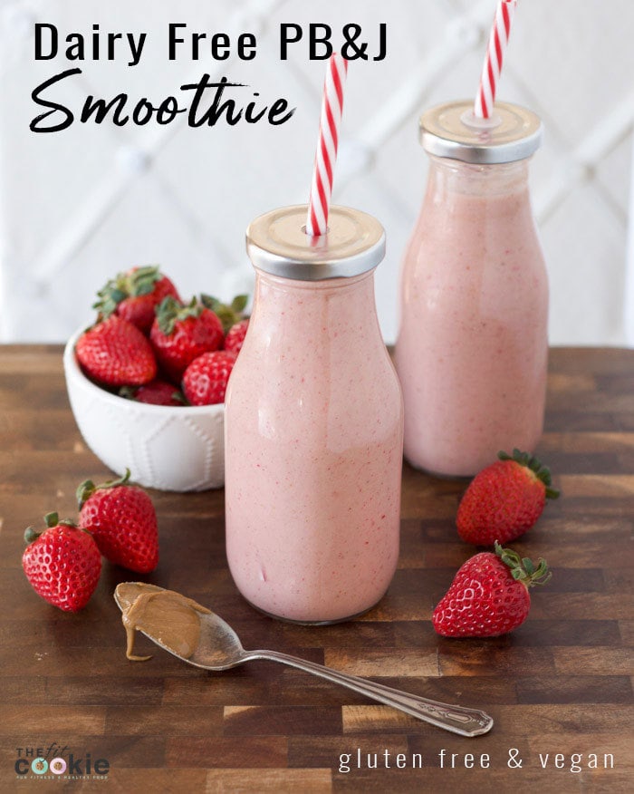 Dairy Free PB&J Smoothie (Grain Free & Vegan) • The Fit Cookie