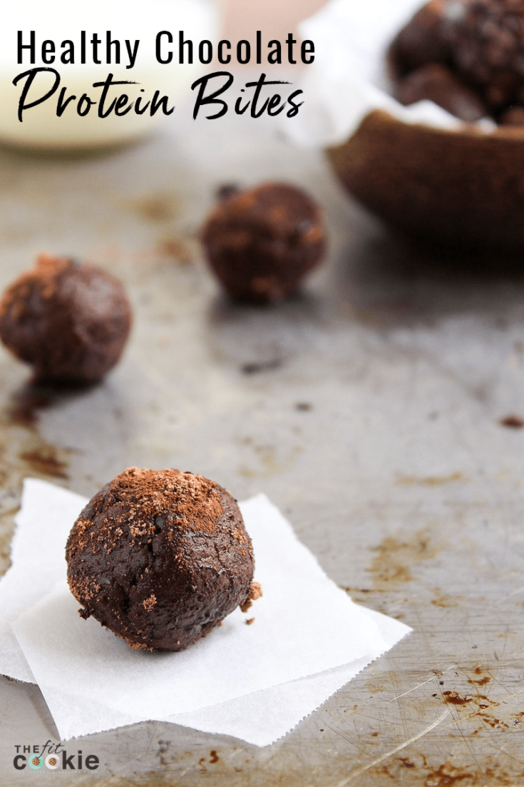 Healthy Chocolate Protein Bites (Vegan) • The Fit Cookie