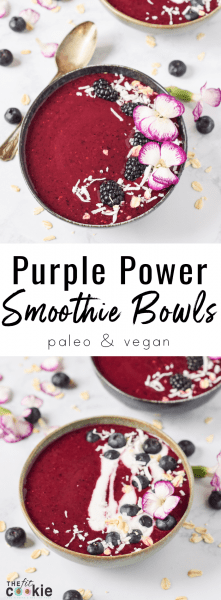 Purple Power Smoothie Bowls (Paleo and Vegan) • The Fit Cookie