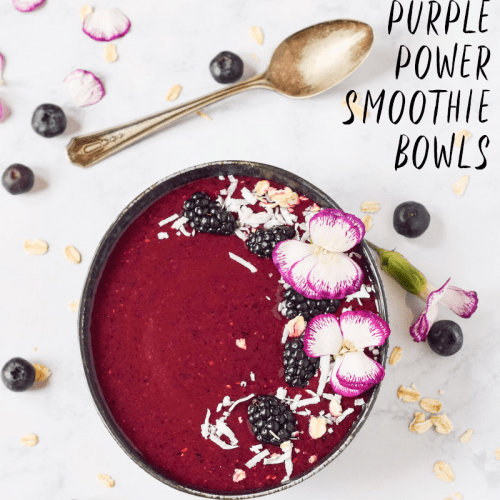 Purple Power Smoothie Bowls (Paleo and Vegan) • The Fit Cookie
