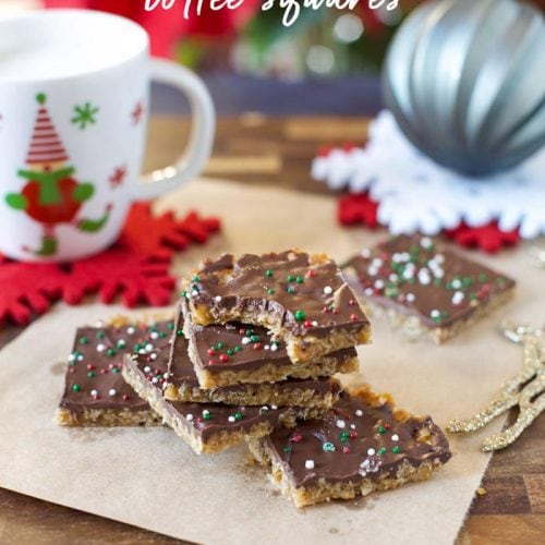 Gluten Free Holiday Toffee Squares (Dairy Free) • The Fit Cookie
