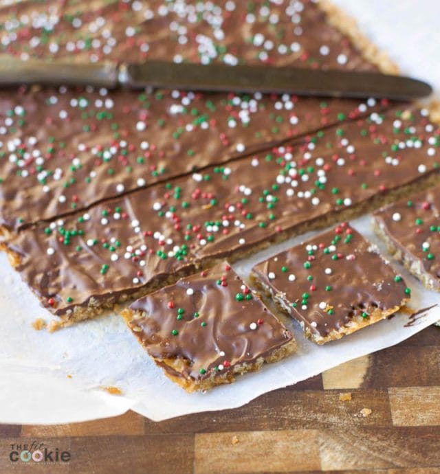Gluten Free Holiday Toffee Squares (Dairy Free) • The Fit Cookie