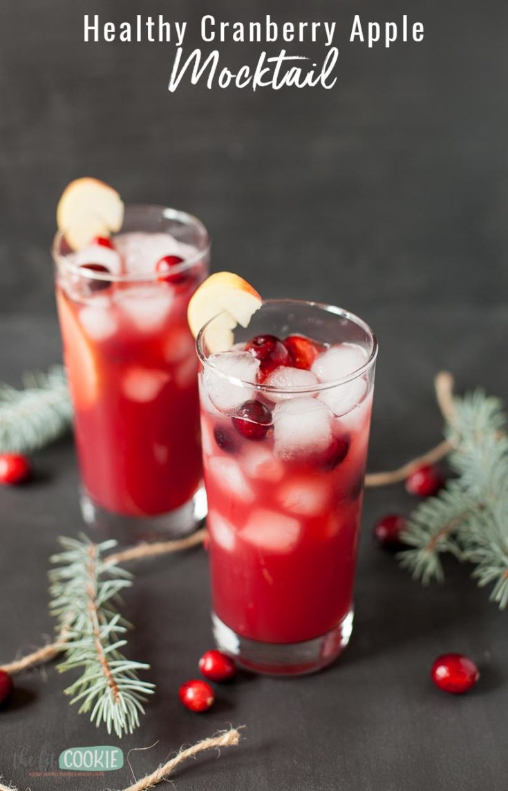 Healthy Cranberry Apple Mocktail (Lower Sugar) • The Fit Cookie