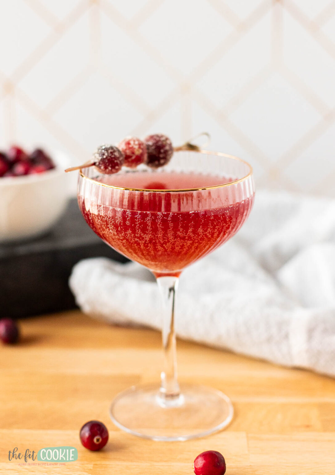 Sparkling Cranberry Apple Mocktail (Lower in Sugar) • The Fit Cookie