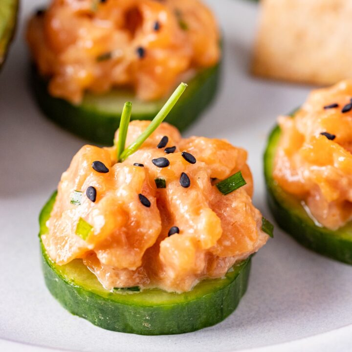 Spicy Smoked Salmon Poke (Soy Free) • The Fit Cookie