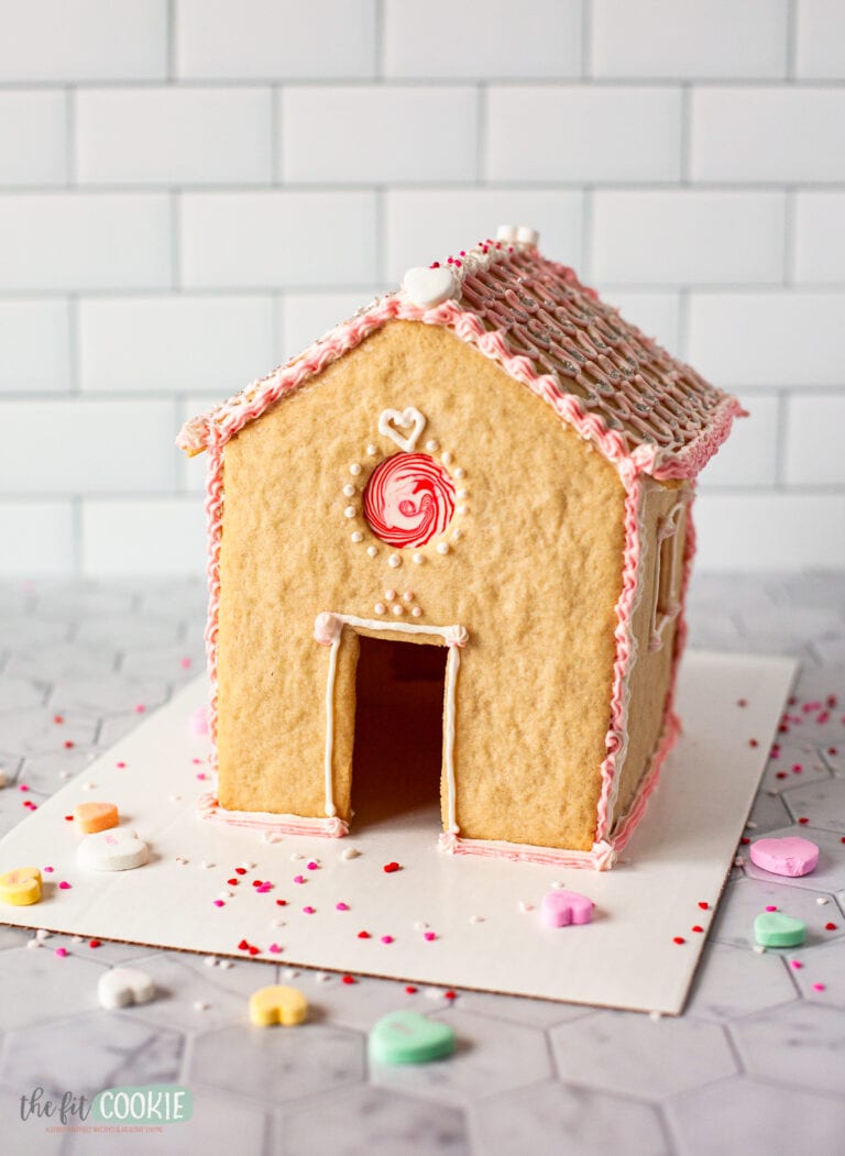Gluten Free Valentine Sugar Cookie House • The Fit Cookie