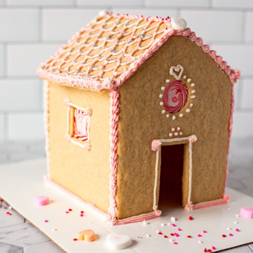 Gluten Free Valentine Sugar Cookie House • The Fit Cookie