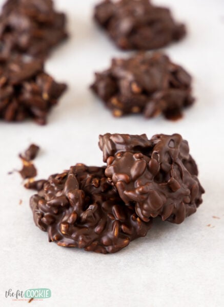 Dairy Free Chocolate Cherry Clusters (Peanut Free) • The Fit Cookie