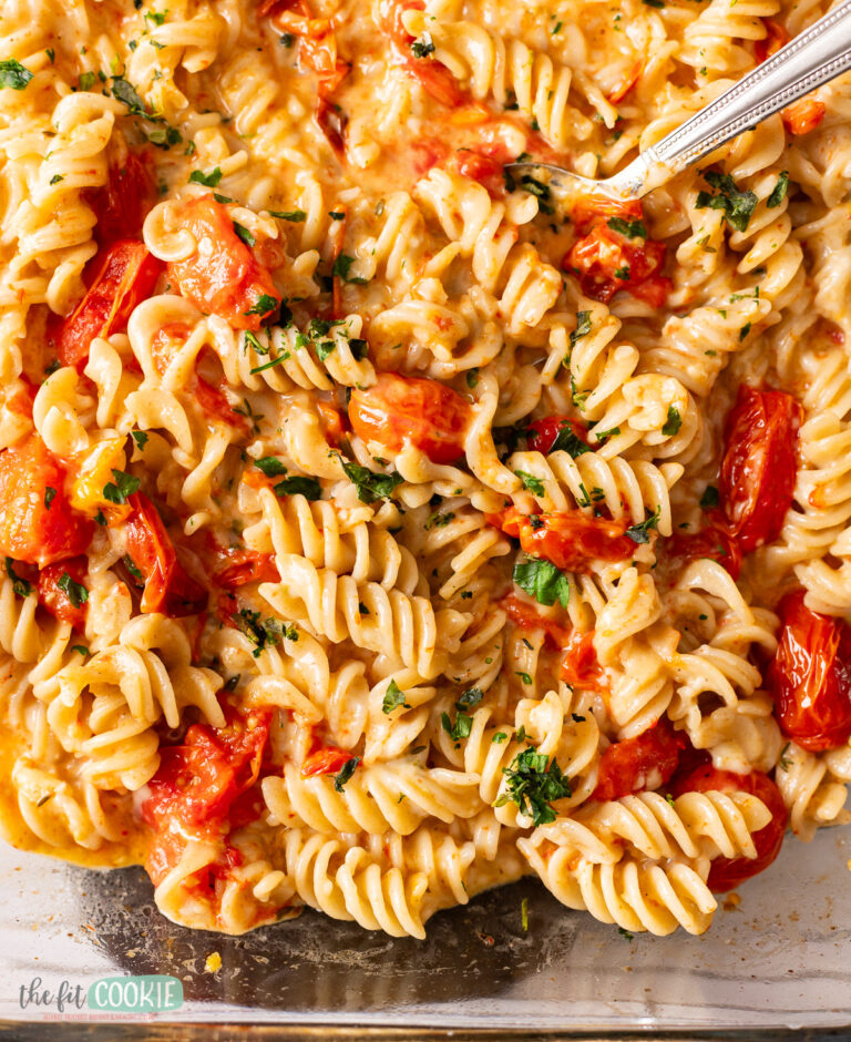 Easy Dairy Free and Gluten Free Baked Feta Pasta • The Fit Cookie