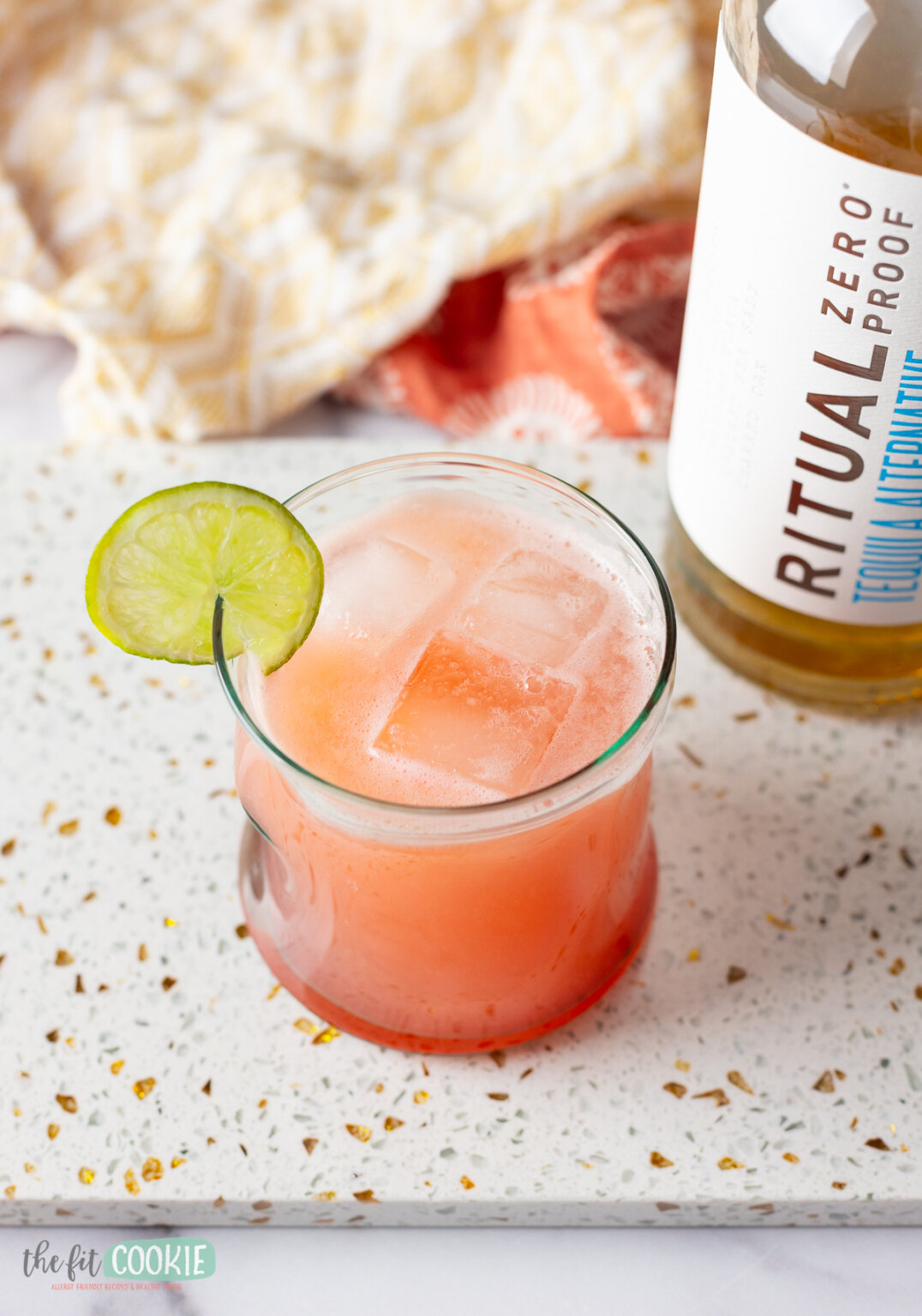 Strawberry Pomelo Paloma Mocktail Recipe • The Fit Cookie