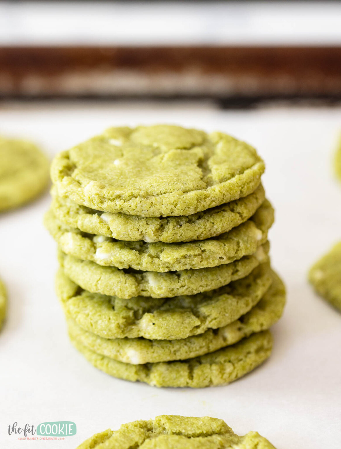 Gluten Free White Chocolate Matcha Cookies (Vegan) • The Fit Cookie