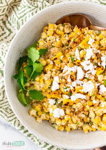 Dairy Free Mexican Street Corn Salad (Elote Salad) • The Fit Cookie