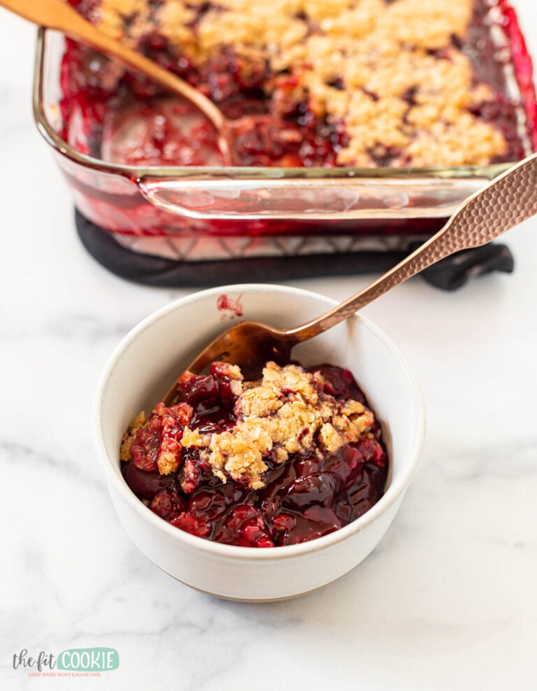 Gluten Free Cherry Crisp (with Fresh Cherries) • The Fit Cookie