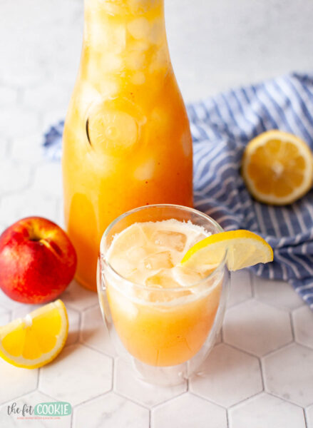 Amazing Homemade Fresh Peach Lemonade • The Fit Cookie