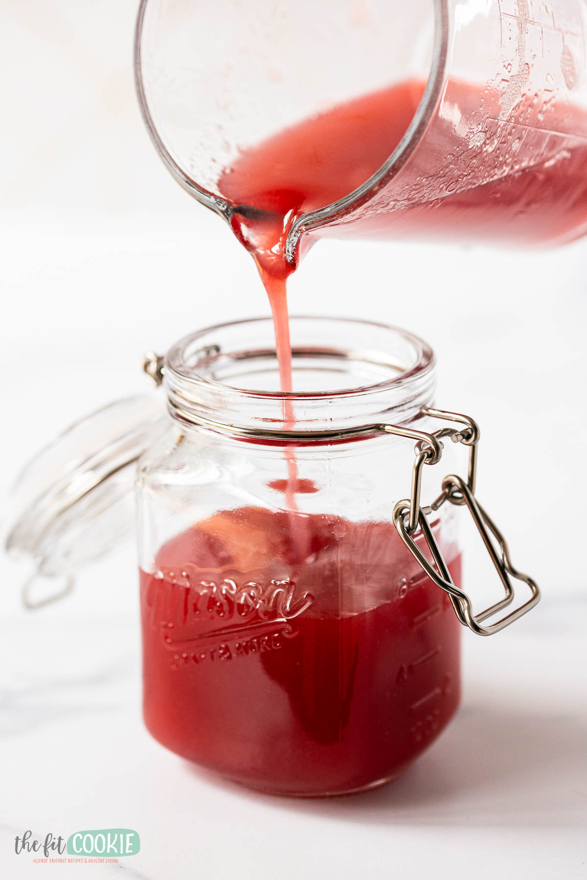 Easy Homemade Rhubarb Simple Syrup • The Fit Cookie