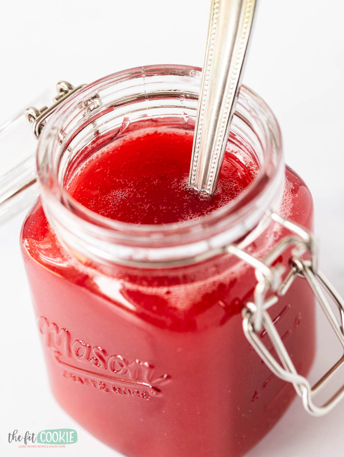 Easy Homemade Rhubarb Simple Syrup • The Fit Cookie