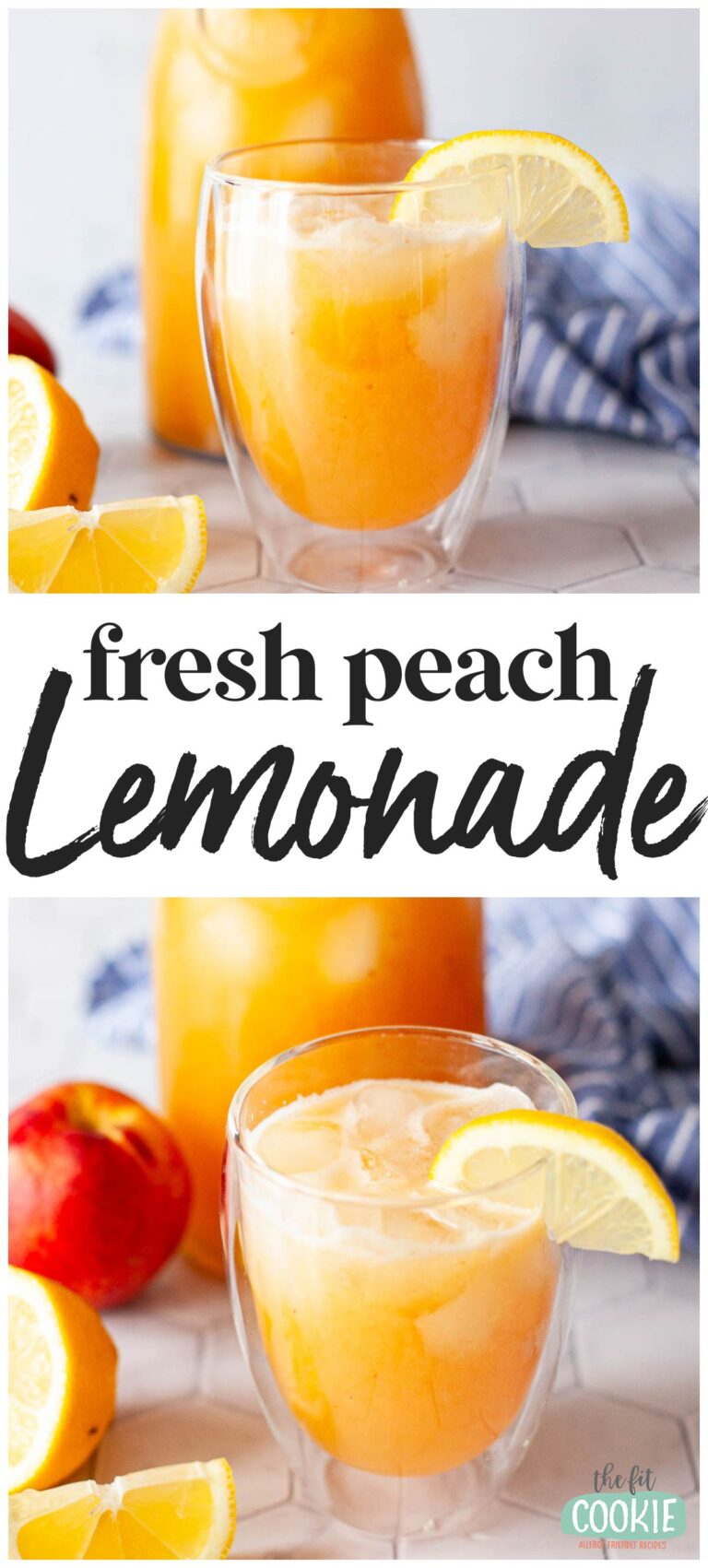 Amazing Homemade Fresh Peach Lemonade • The Fit Cookie