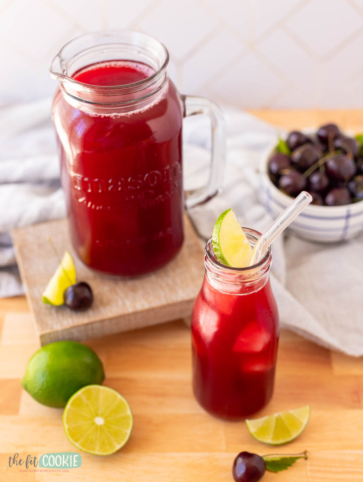 Homemade Fresh Cherry Limeade • The Fit Cookie
