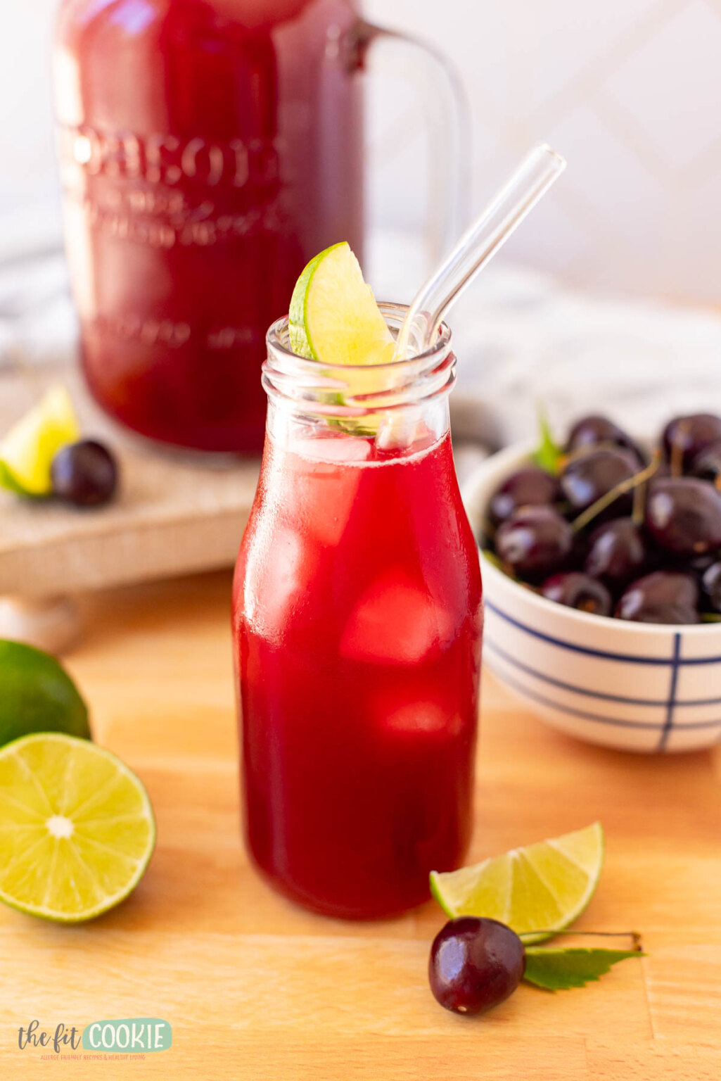 Homemade Fresh Cherry Limeade • The Fit Cookie