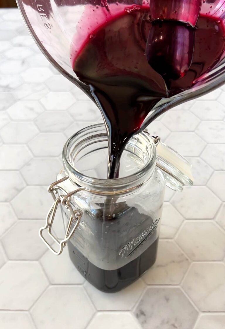 Easy Homemade Blueberry Simple Syrup • The Fit Cookie