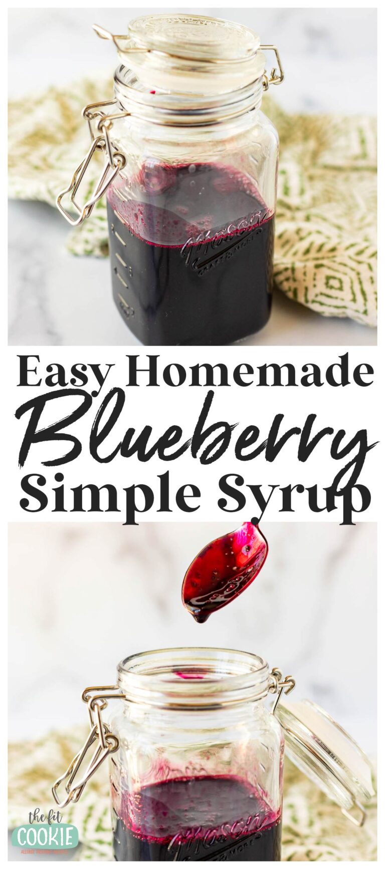 Easy Homemade Blueberry Simple Syrup • The Fit Cookie