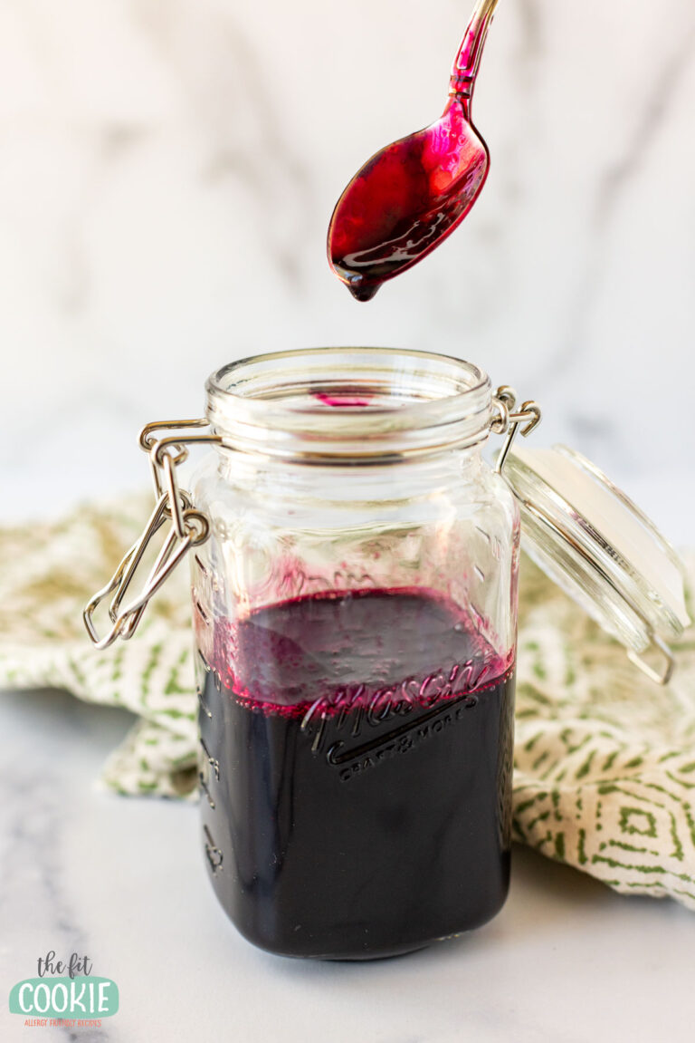 Easy Homemade Blueberry Simple Syrup • The Fit Cookie