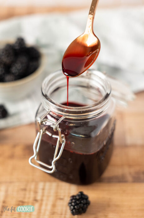 Easy Homemade Blackberry Simple Syrup • The Fit Cookie