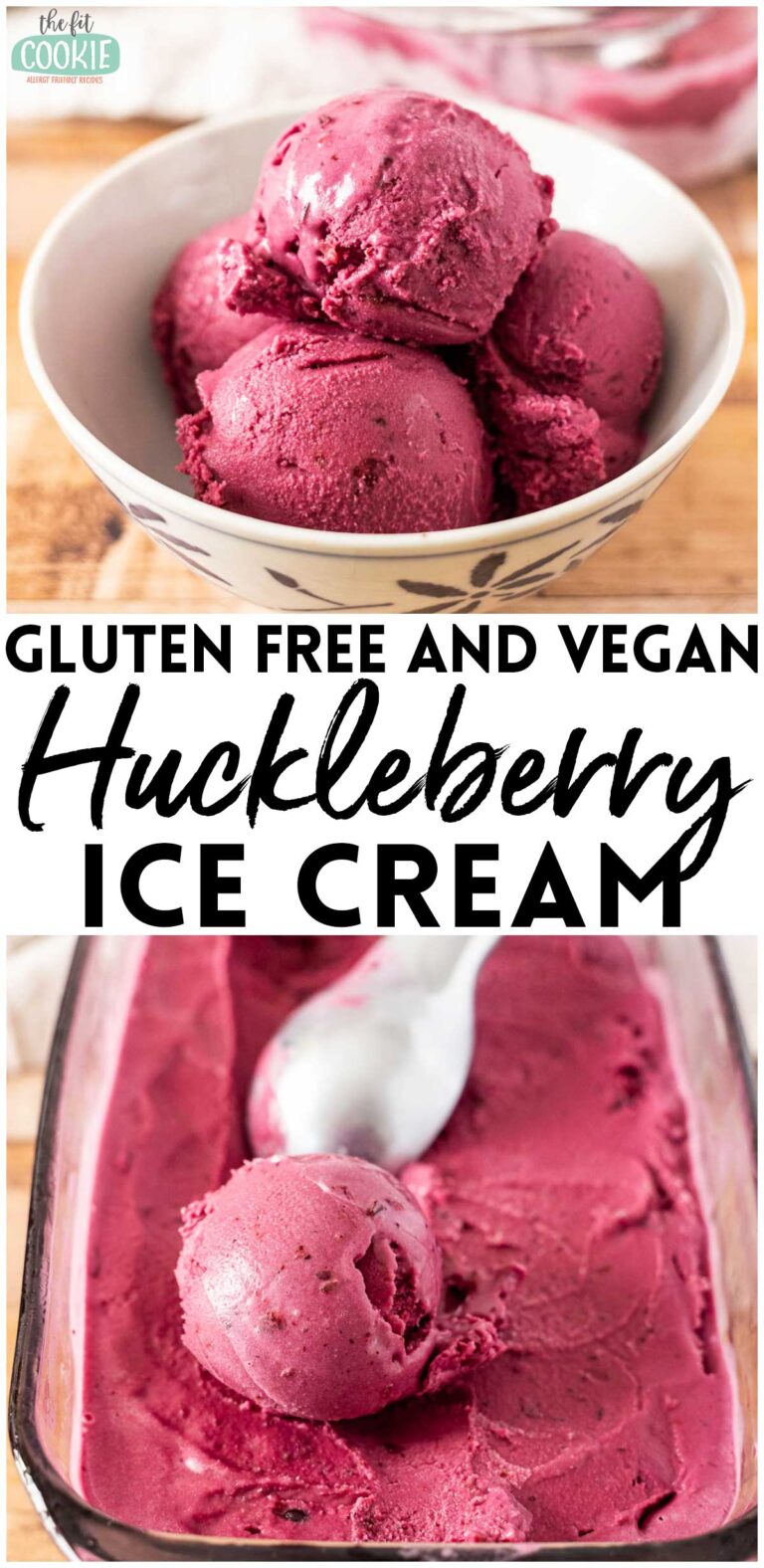 Dairy Free Huckleberry Ice Cream (Egg Free) • The Fit Cookie