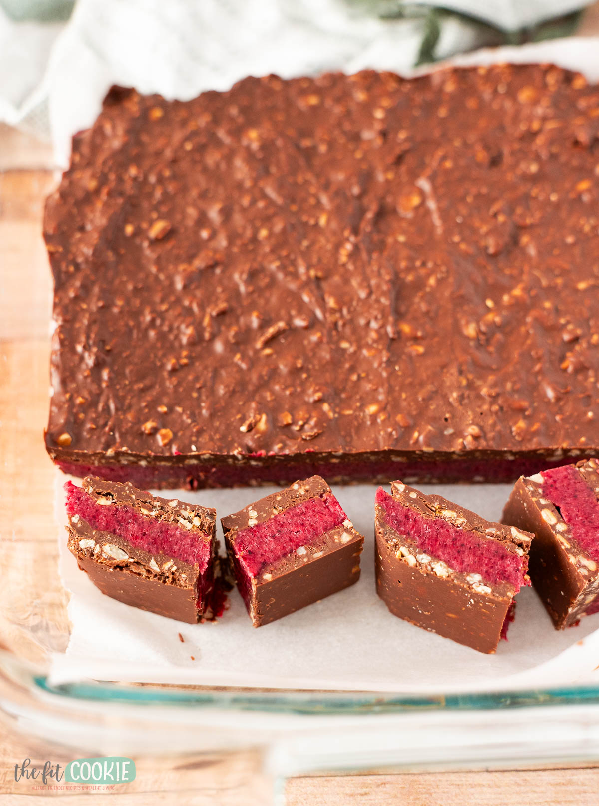 Dairy Free & Peanut Free Bing Bars (Cherry Mash Bars) • The Fit Cookie