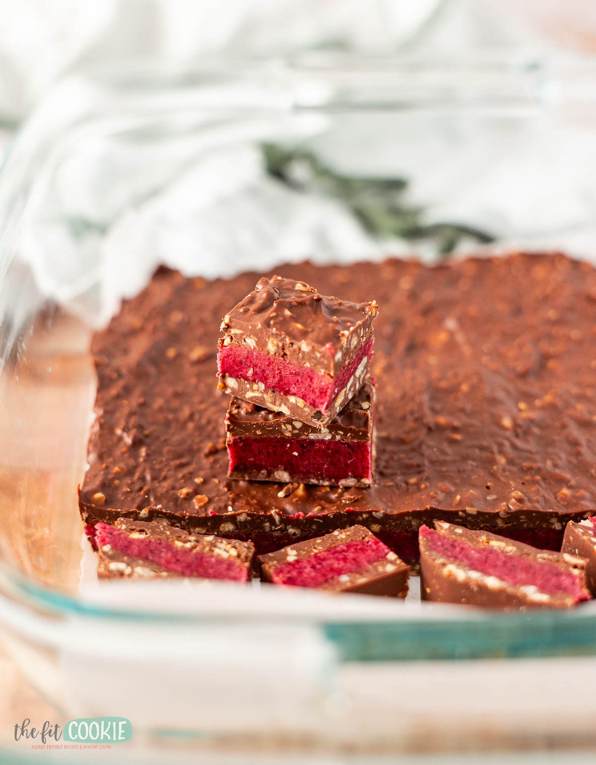 Dairy Free & Peanut Free Bing Bars (Cherry Mash Bars) • The Fit Cookie